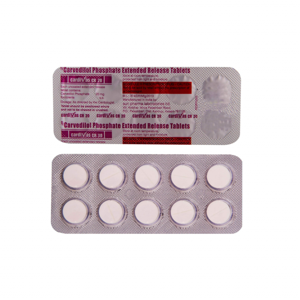 Buy Cardivas CR 20mg Capsules Online | Pocket Chemist