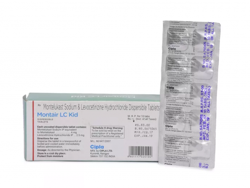 Montair LC Kid (4+2.5mg) Tablet - Pocket Chemist
